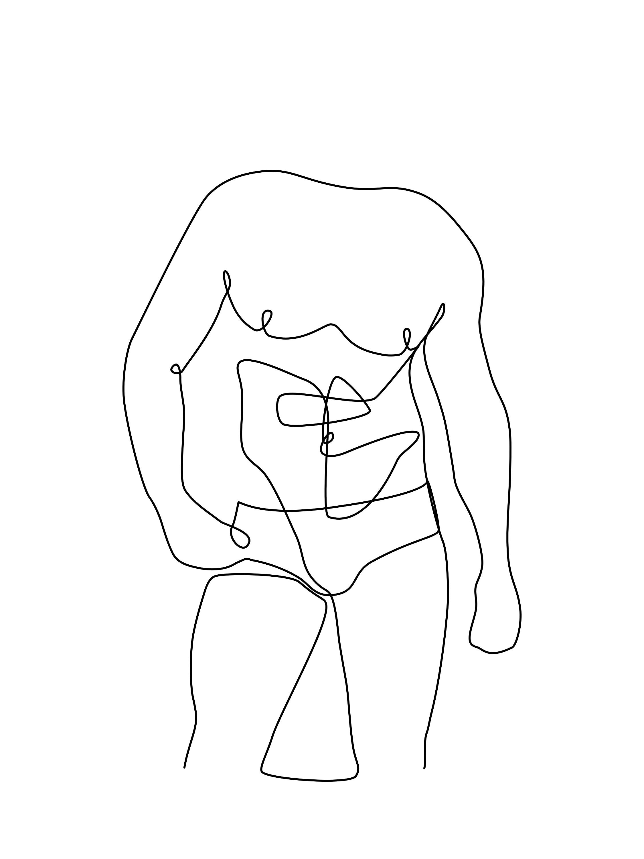 Art And Collectibles Digital Prints Gay Line Art Nude Lgbtq Drawing