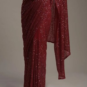 Saree for Women Bollywood Designer Trendy Sequence Sari - Etsy