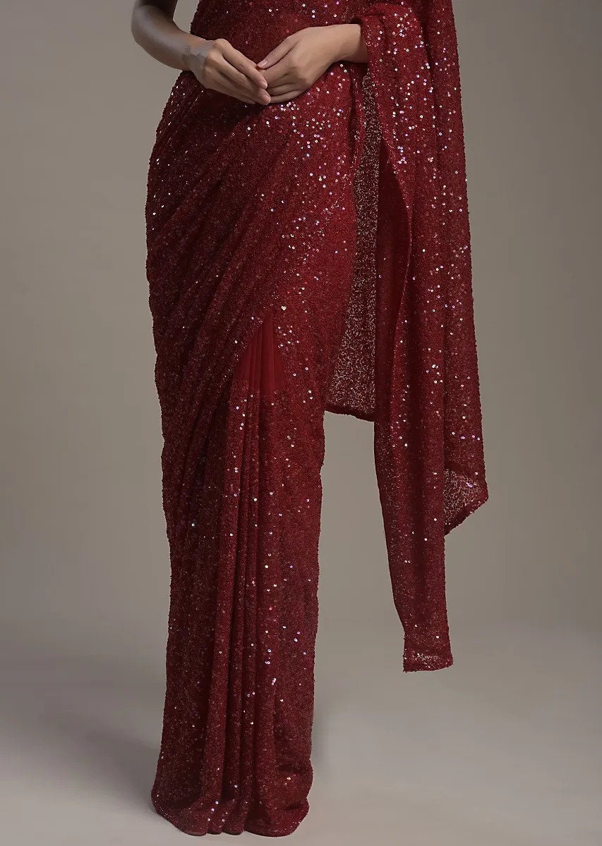 Saree for Women Bollywood Designer Trendy Sequence Sari - Etsy