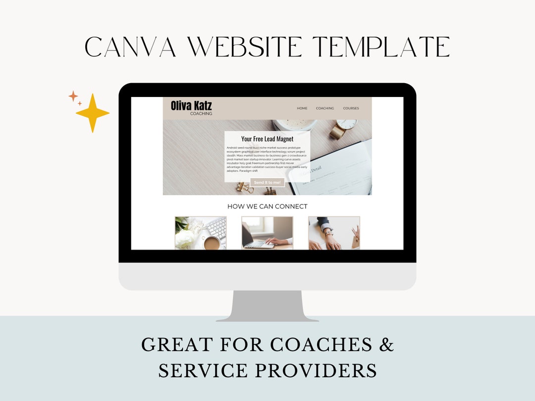 Canva Website Template | Website Template for Coaches and Service ...