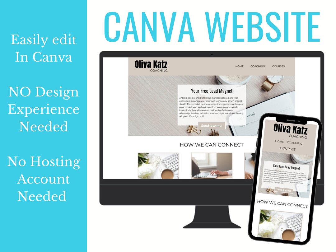Canva Website Template Website Template for Coaches and Service ...