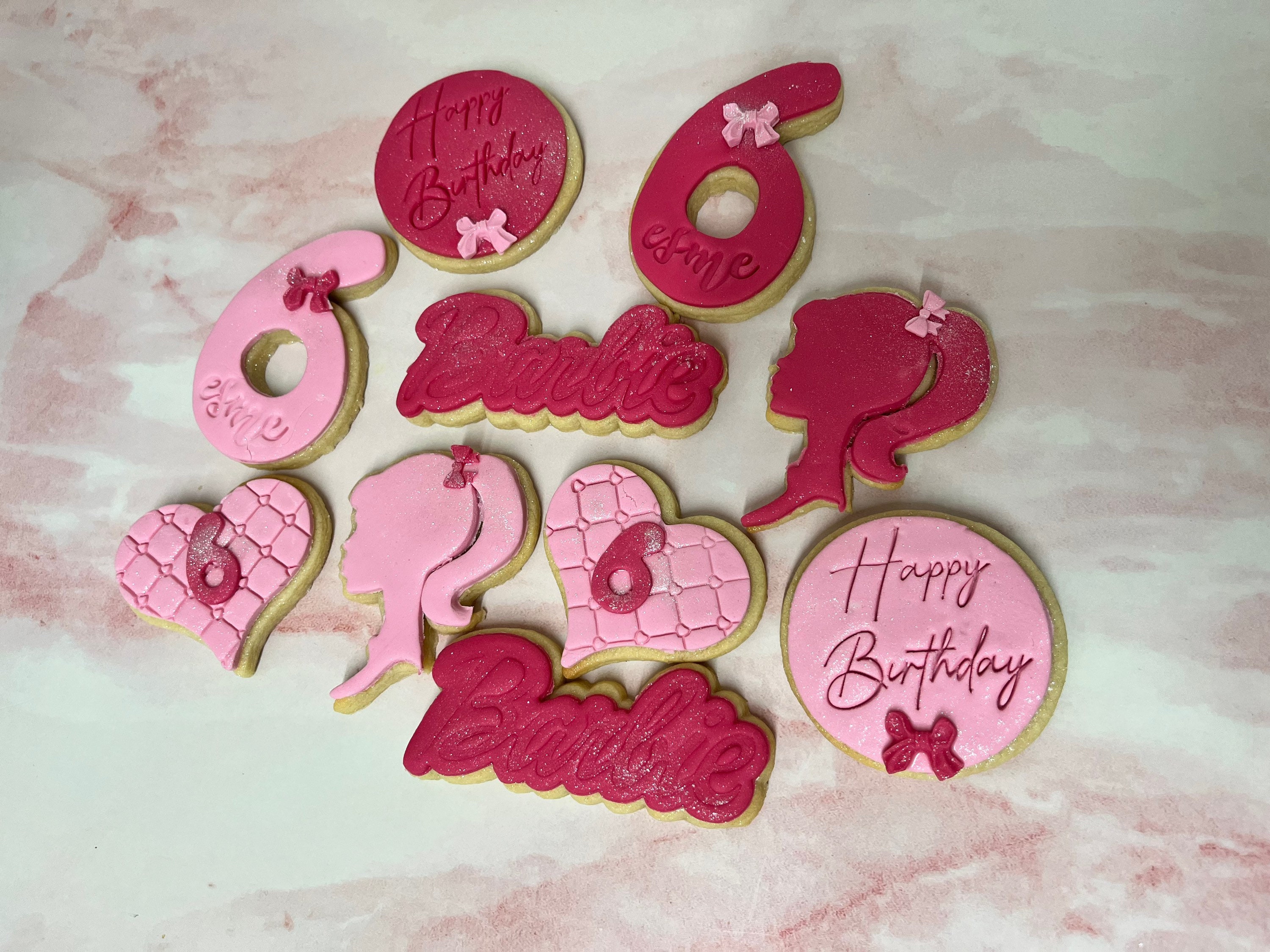 Made to Order Barbie Inspired Party Favour Biscuits. Barbie Biscuit ...