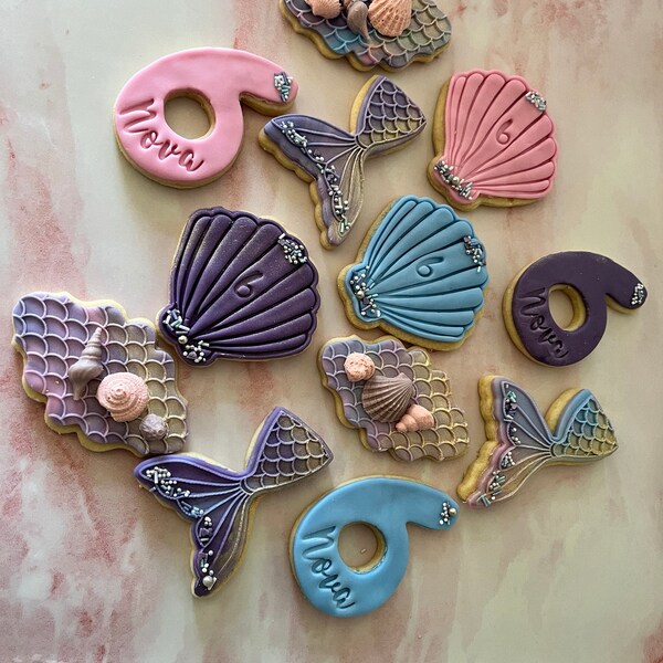Personalised Mermaid Biscuits - Etsy UK