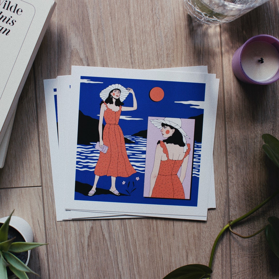 Beach Day Square Print - Etsy