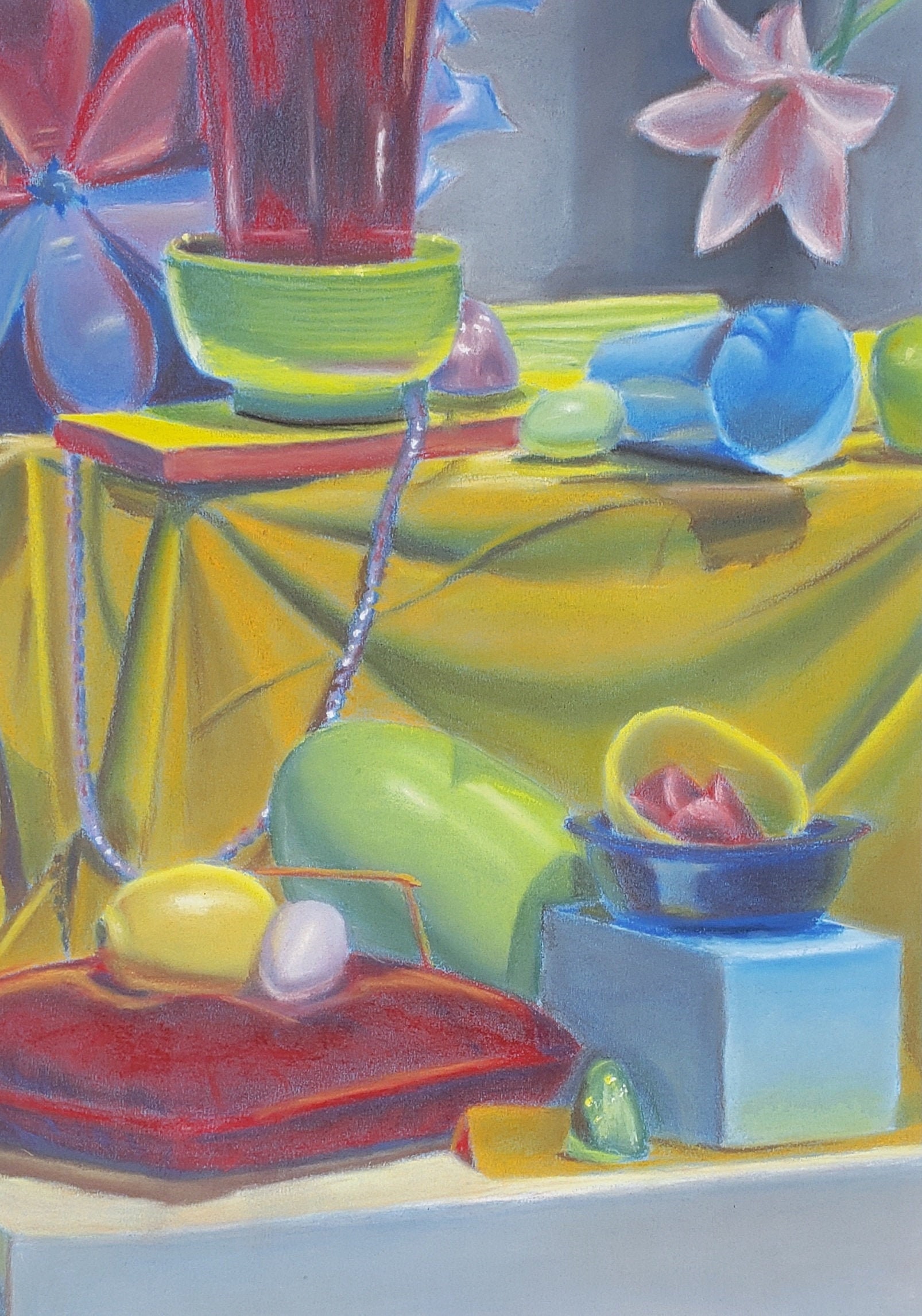 Chalk Pastel Still Life Print - Etsy