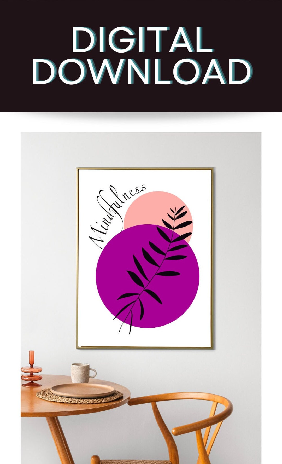 Mindfulness Studio Art , Office Wall Art, Relaxing Positive Art for ...