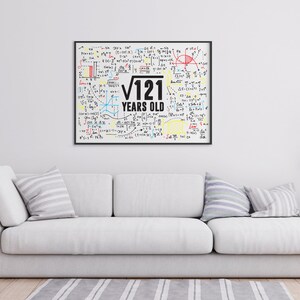 Square Root of 121 | 11th Birthday Svg | 11 Years Old Png | Birthday ...