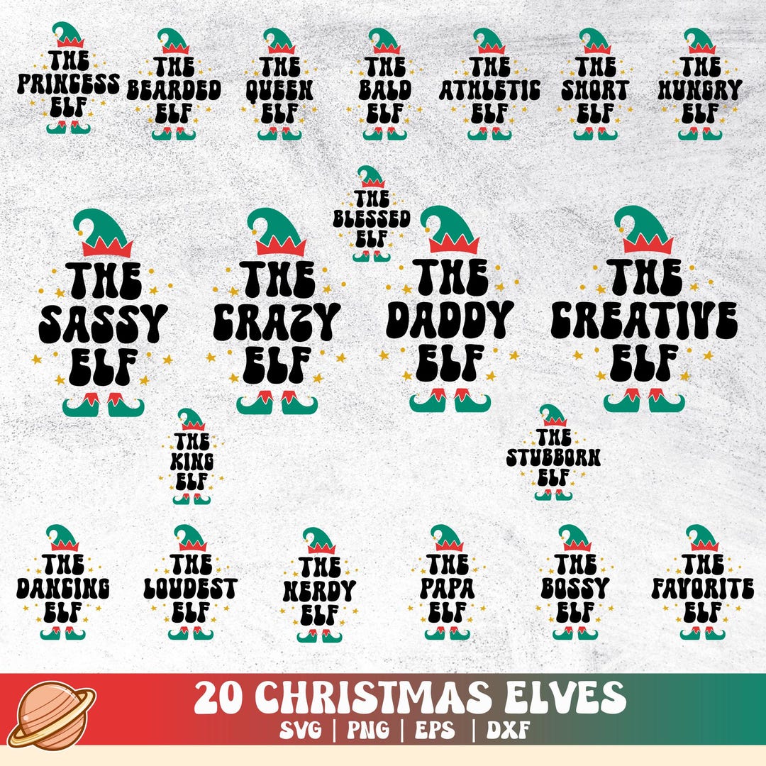 Elf Family Svg | Christmas Elf Svg Bundle | Most Likely to Christmas ...