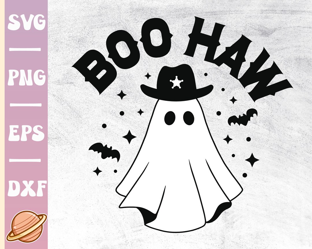 Boo Haw Svg | Western Ghost Svg | Cowboy Ghost Png | Western Halloween ...