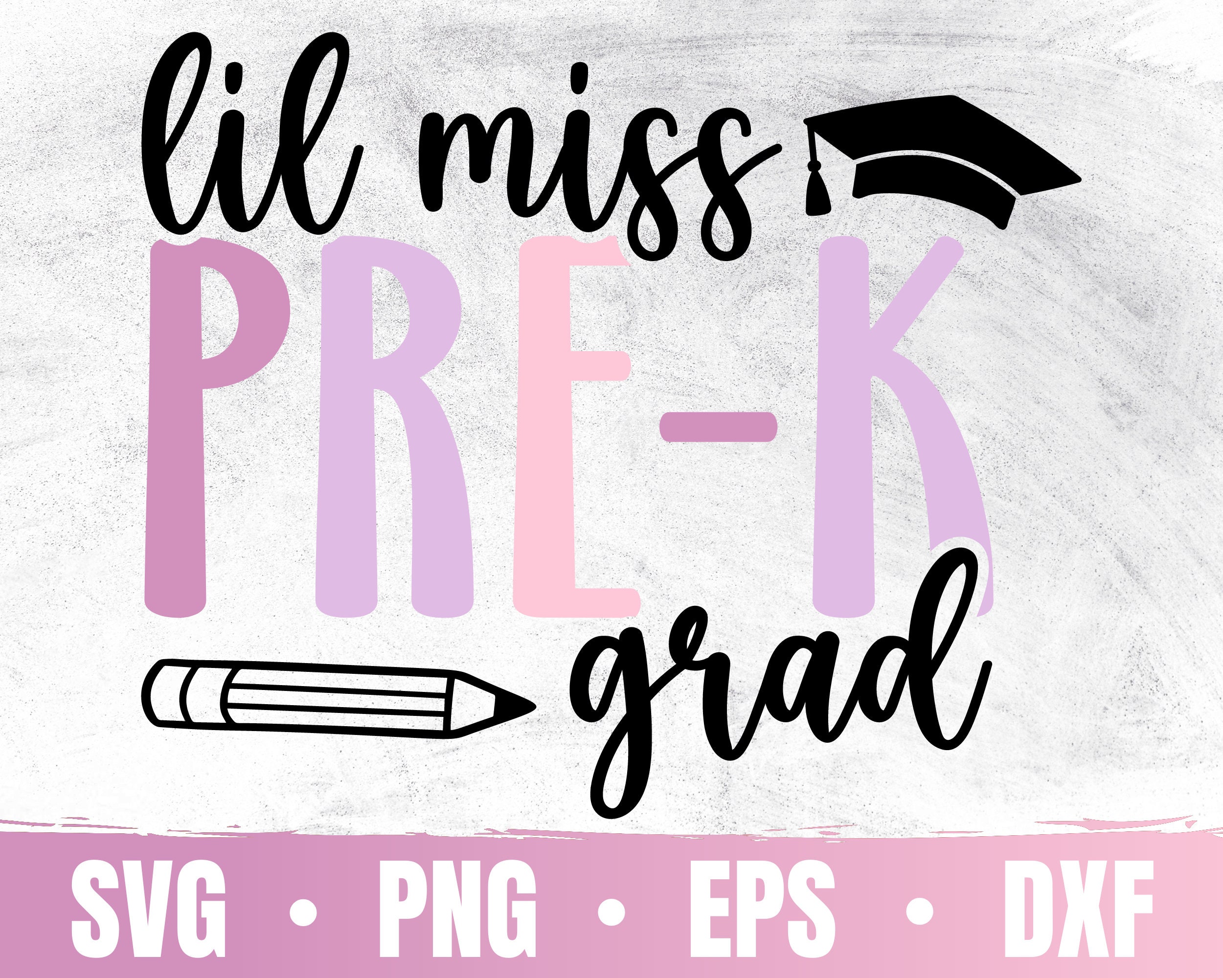 Lil Miss Pre-k Grad Svg Preschool Graduation File for Cricut - Etsy