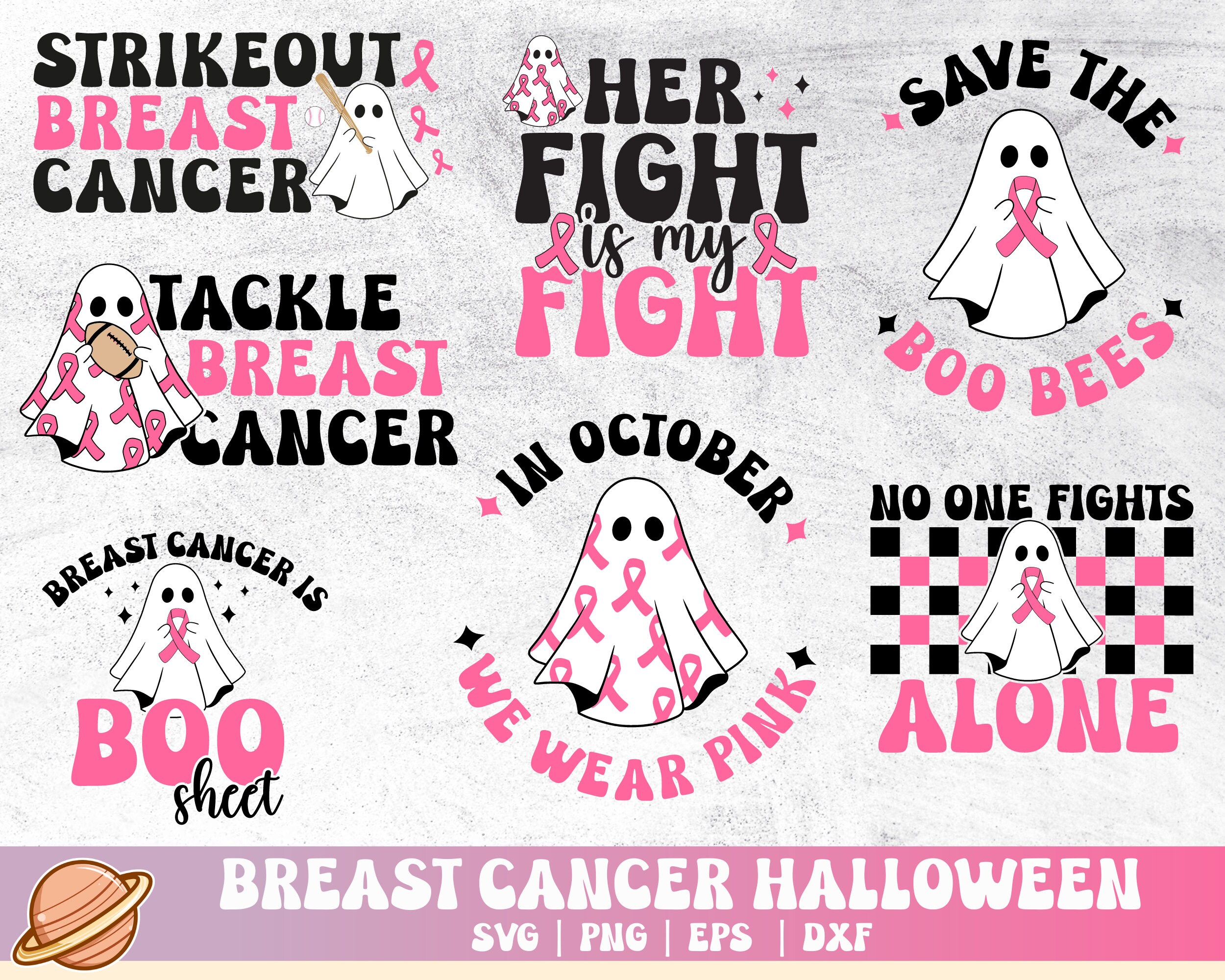Breast Cancer Halloween Svg Bundle Football Breast Cancer - Etsy