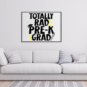 Totally Rad Pre-k Grad Svg | Preschool Graduation 2022 | Prek Grad Svg ...