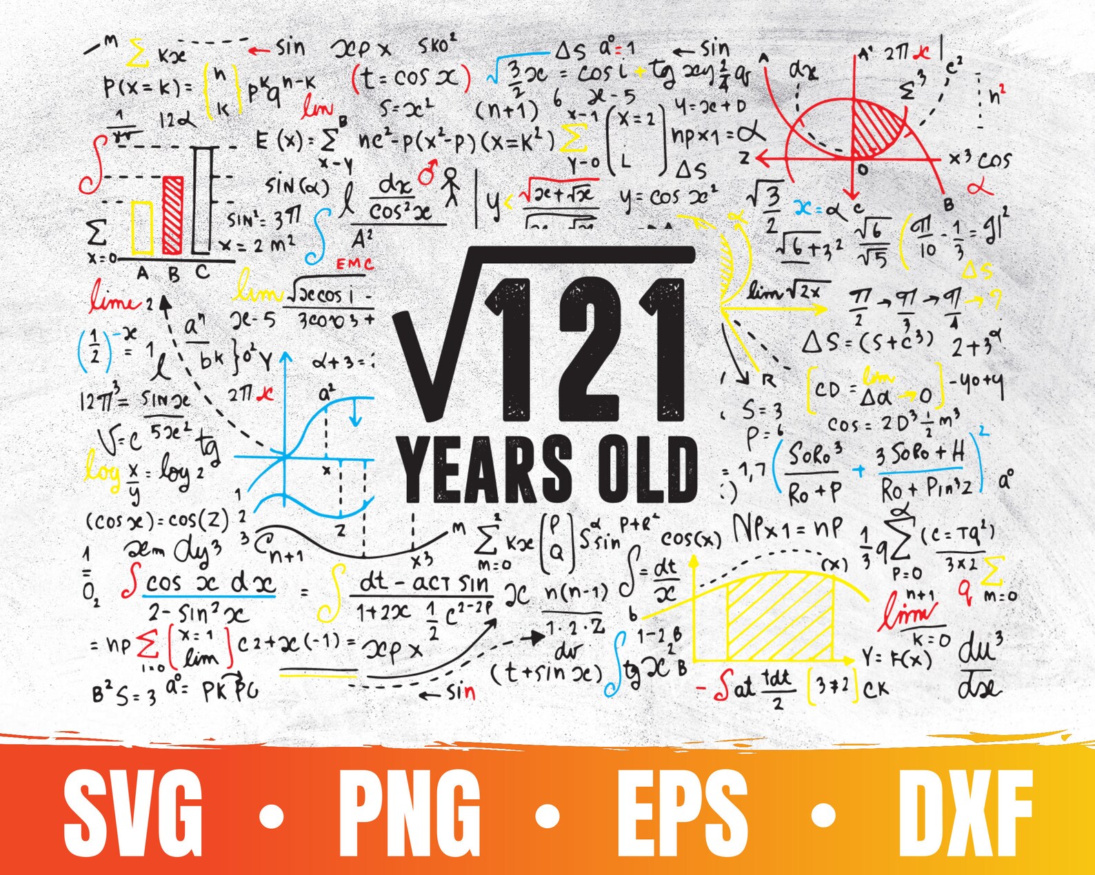 Square Root of 121 | 11th Birthday Svg | 11 Years Old Png | Birthday ...