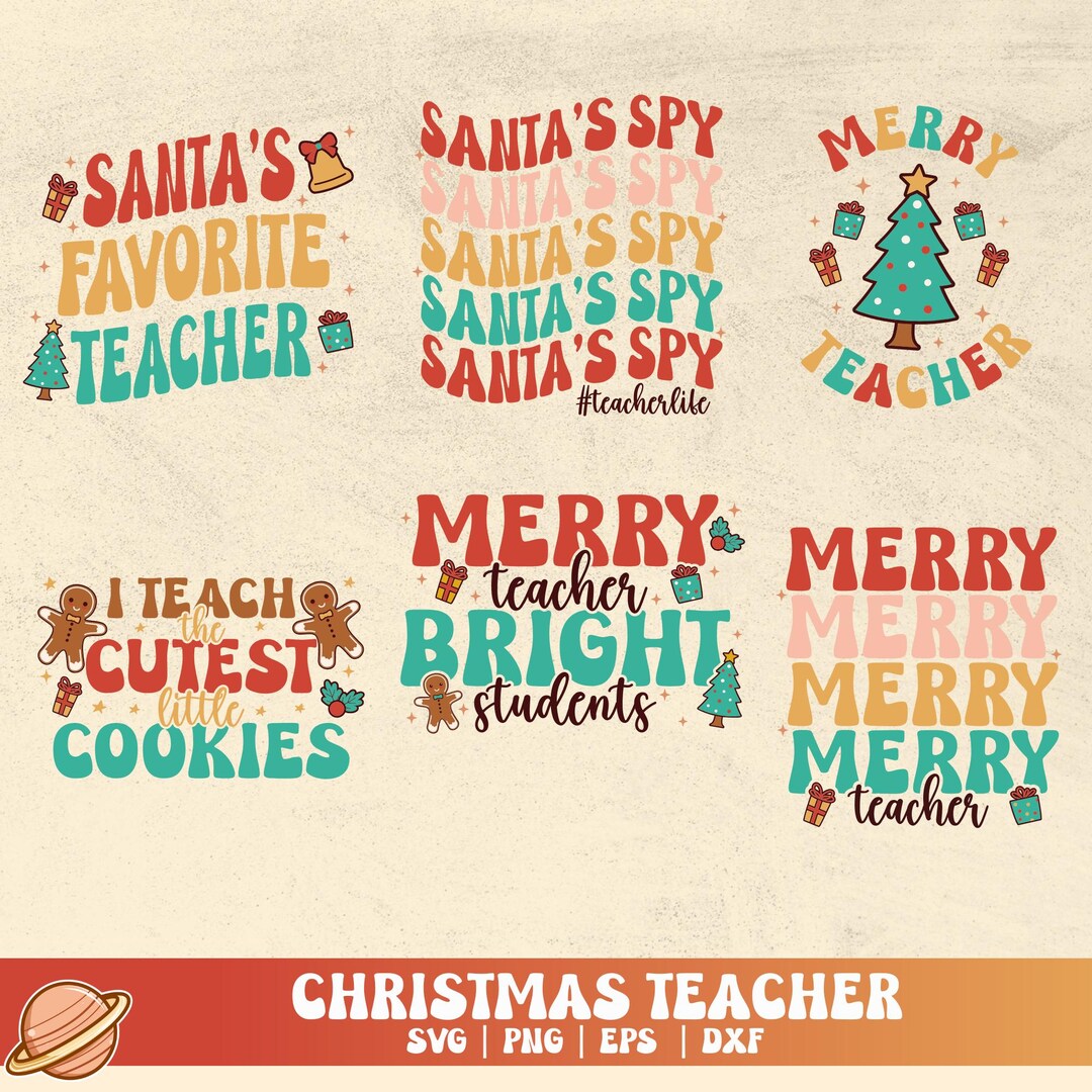 Teacher Christmas Svg Bundle | Teacher Appreciation Gift | Christmas ...