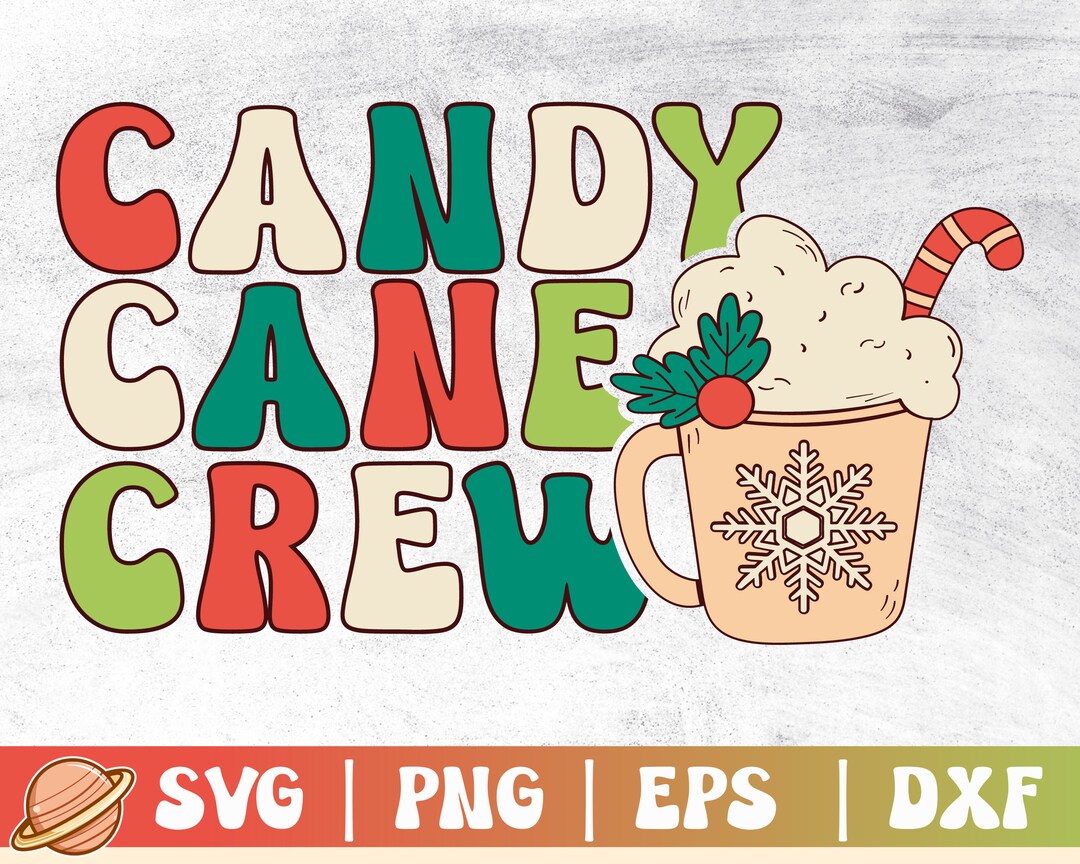 Candy Cane Crew Png | Candy Cane Christmas Svg | Happy Holidays | Xmas ...