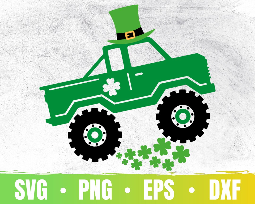 Shamrock Truck SVG | St Patricks Day PNG | Clover Crusher Car Cricut ...