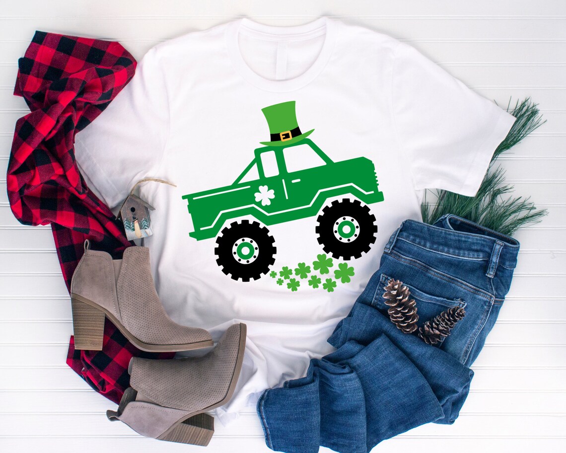 Shamrock Truck SVG St Patricks Day PNG Clover Crusher Car - Etsy