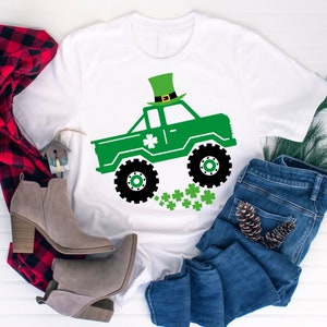 Shamrock Truck SVG | St Patricks Day PNG | Clover Crusher Car Cricut ...