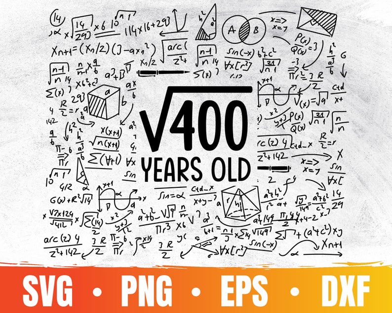 20th Birthday Svg | Square Root of 400 | 20 Years Old Png | Birthday ...