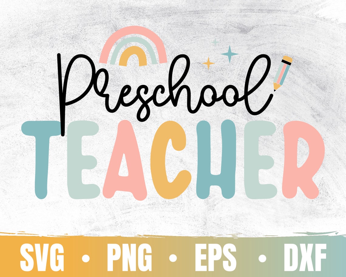 Preschool Teacher Svg Back to School Svg First Day of - Etsy