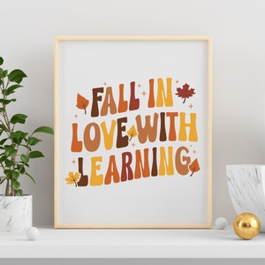 Fall in Love With Learning | Fall Teacher Svg | Thanksgiving Teacher ...