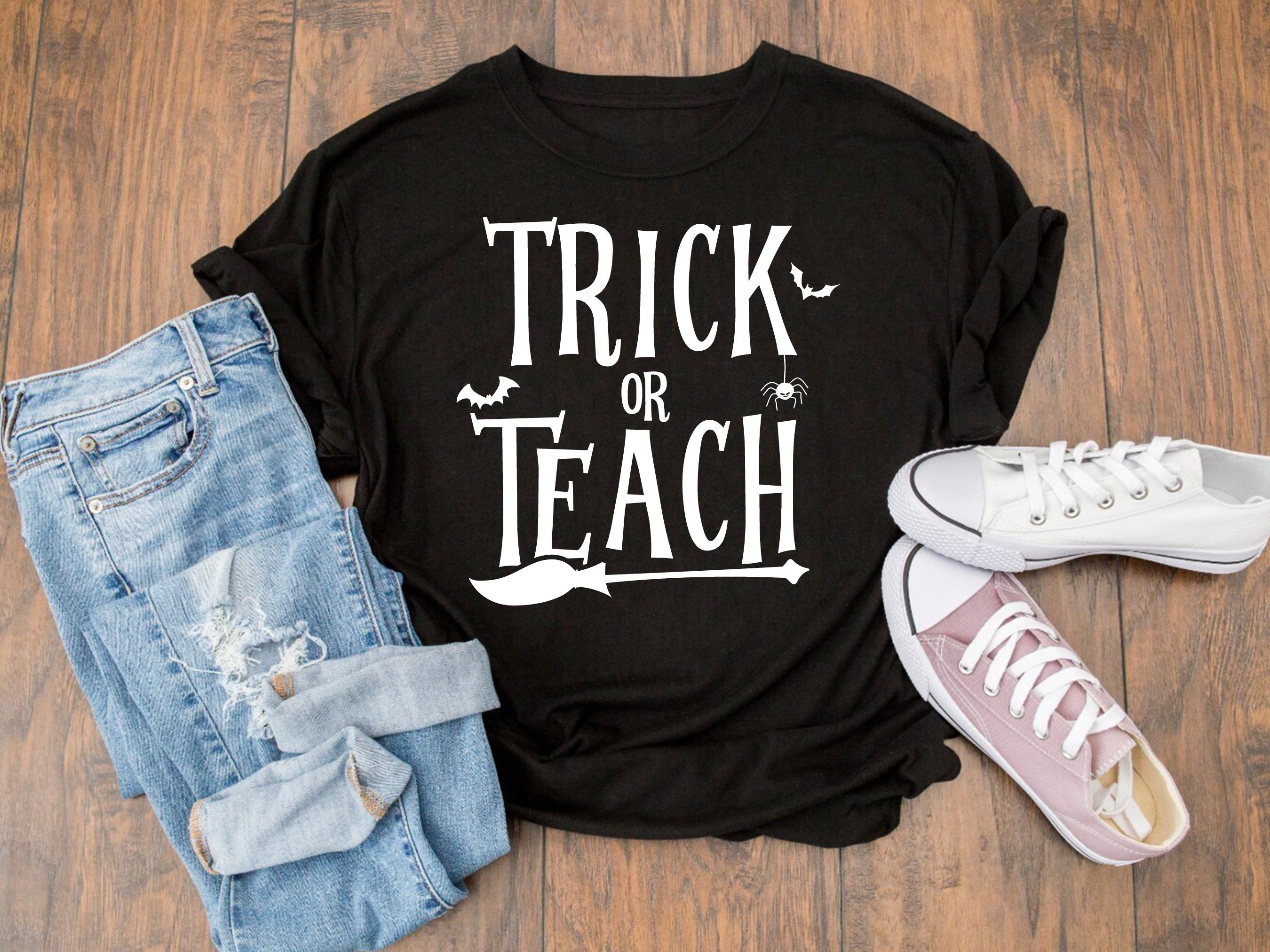 Trick or Teach Svg Teacher Halloween Svg Spooky Teacher - Etsy