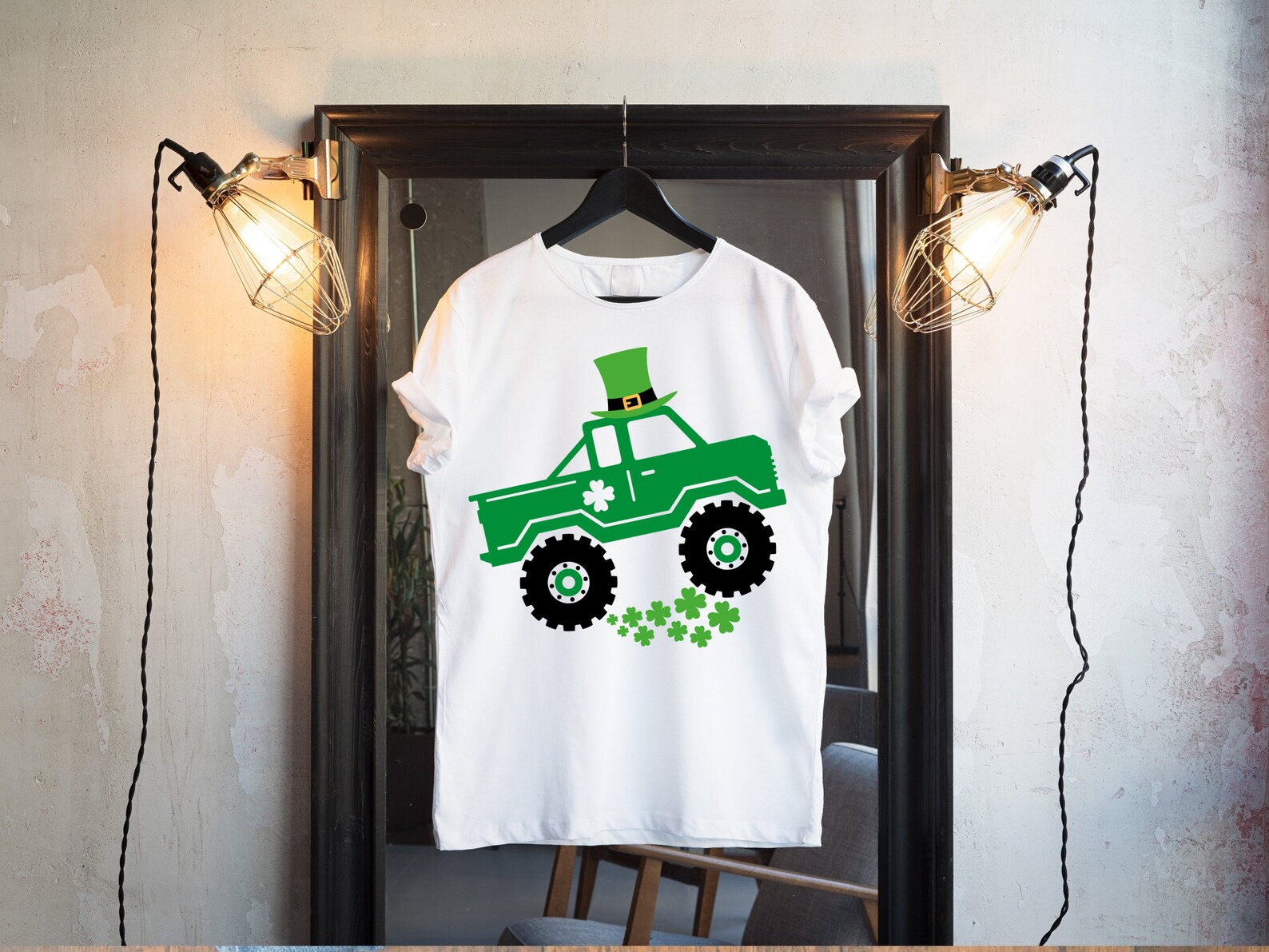 Shamrock Truck SVG St Patricks Day PNG Clover Crusher Car - Etsy