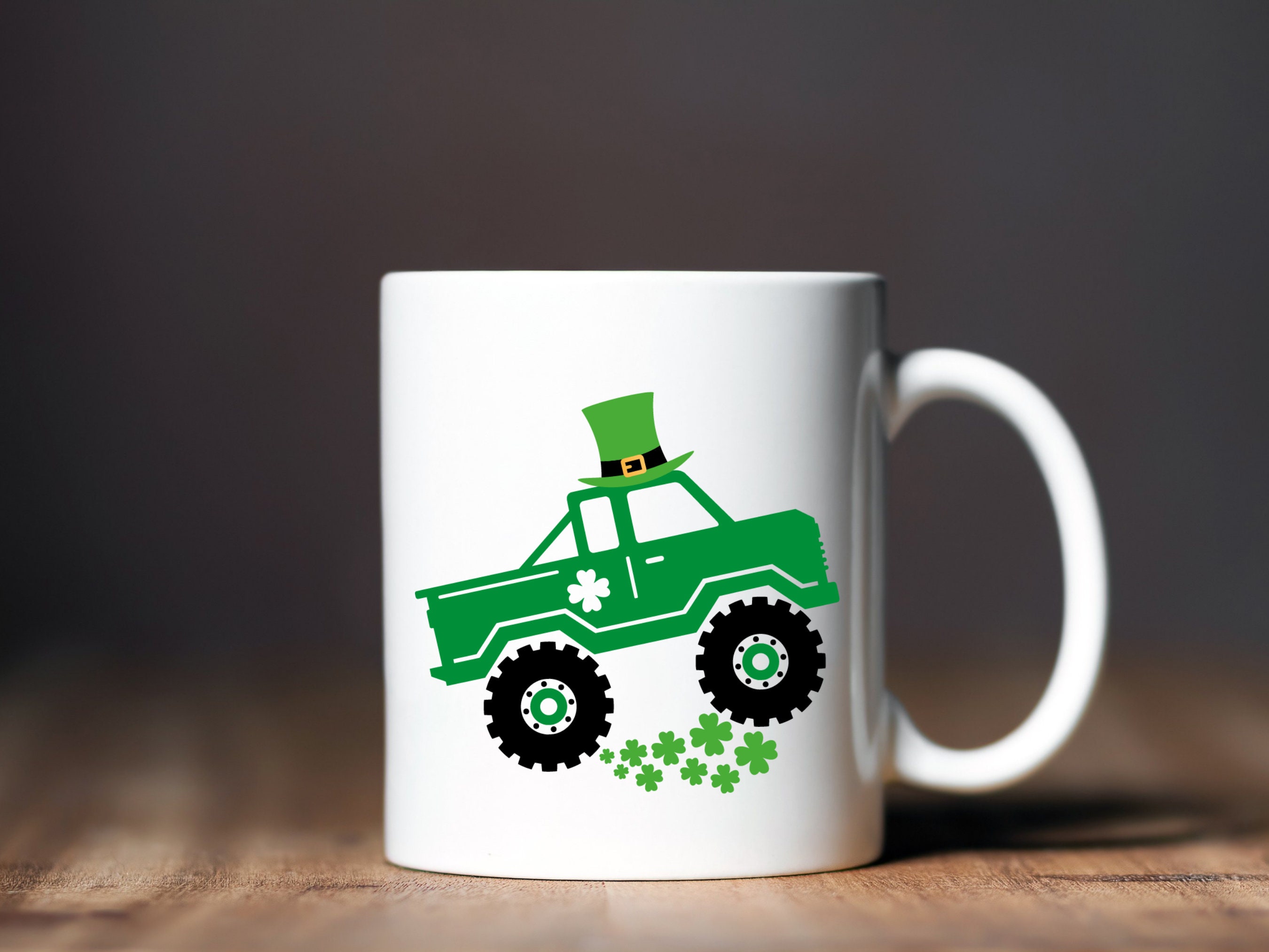 Shamrock Truck SVG St Patricks Day PNG Clover Crusher Car - Etsy