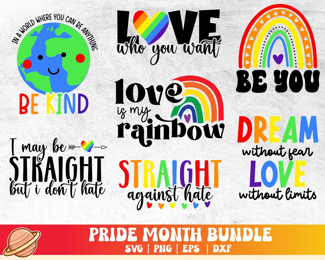 Pride Month Bundle Svg Pride Gay Svg Bundle Lesbian Pride Png Lgbtq ...