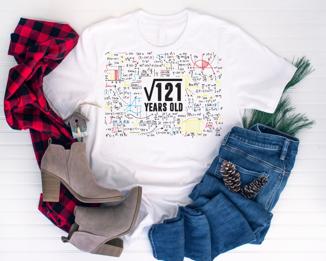 Square Root of 121 | 11th Birthday Svg | 11 Years Old Png | Birthday ...