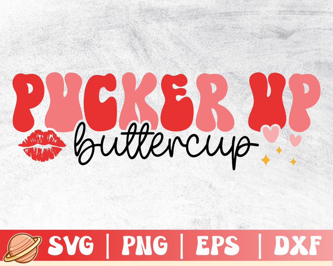 Pucker up Svg | Valentines Day Svg | Be My Valentine | Retro Valentine ...
