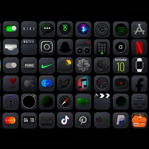 IPhone 15 iOS 17 Dark Mode Icons Paket - Etsy.de