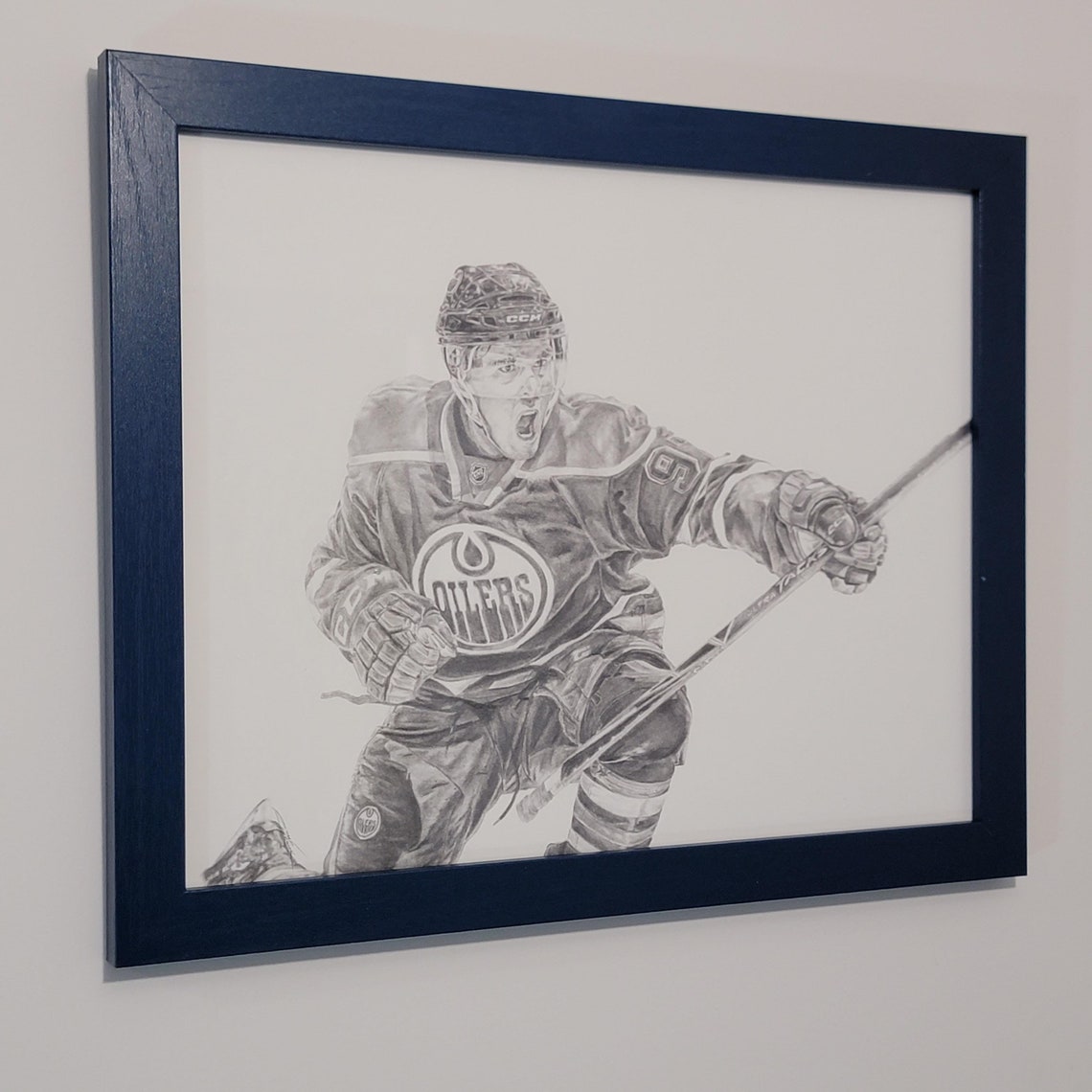 Connor Mcdavid Edmonton Oilers 97| Pencil Drawing of EA Sports NHL 18 ...