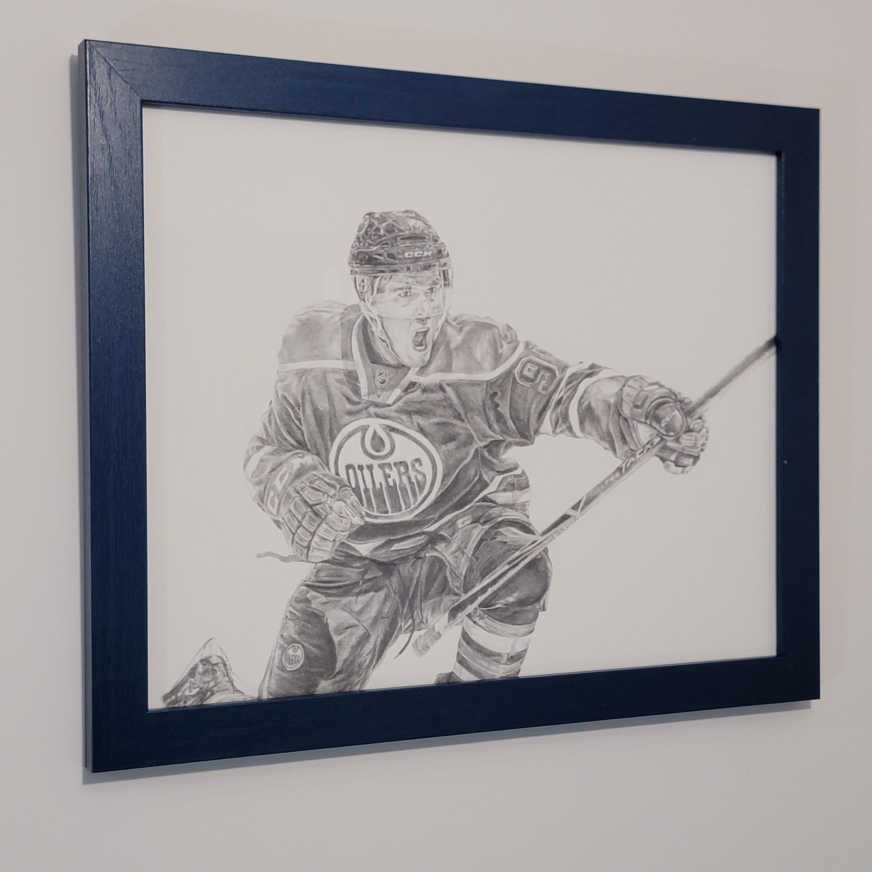 Connor Mcdavid Edmonton Oilers 97| Pencil Drawing of EA Sports NHL 18 ...