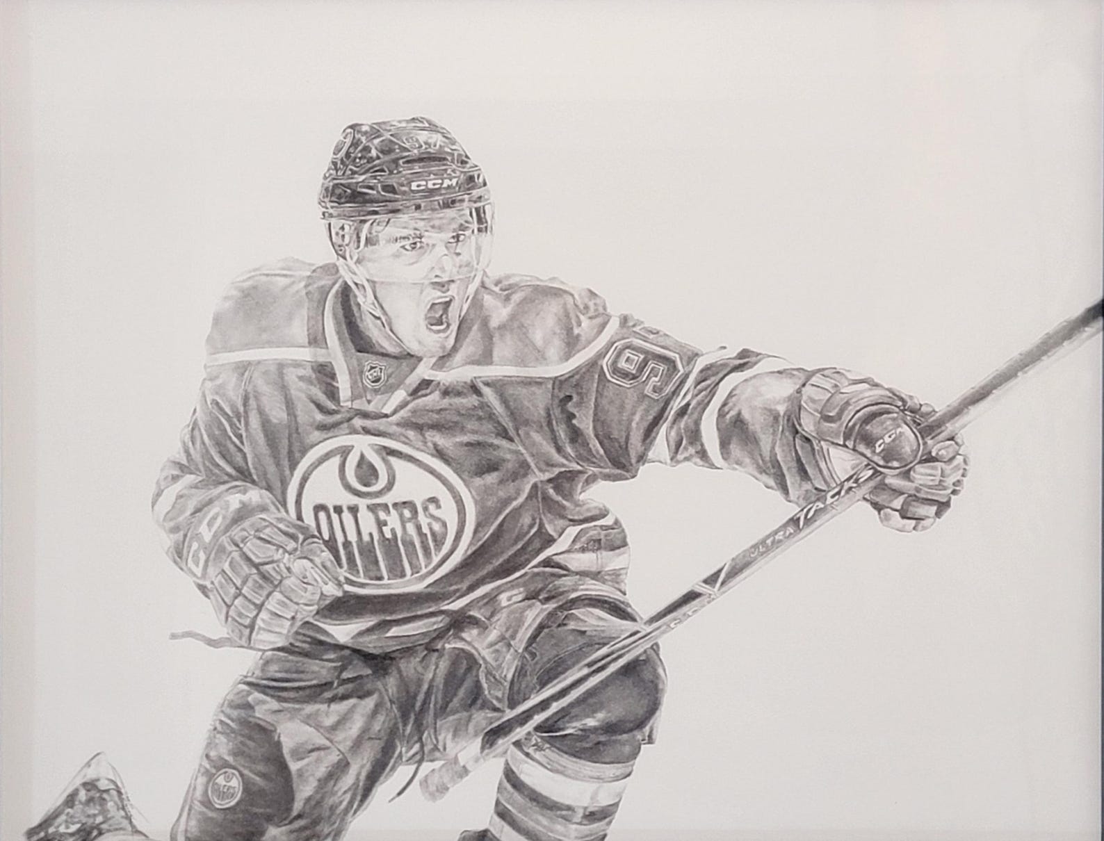 Connor Mcdavid Edmonton Oilers 97| Pencil Drawing of EA Sports NHL 18 ...