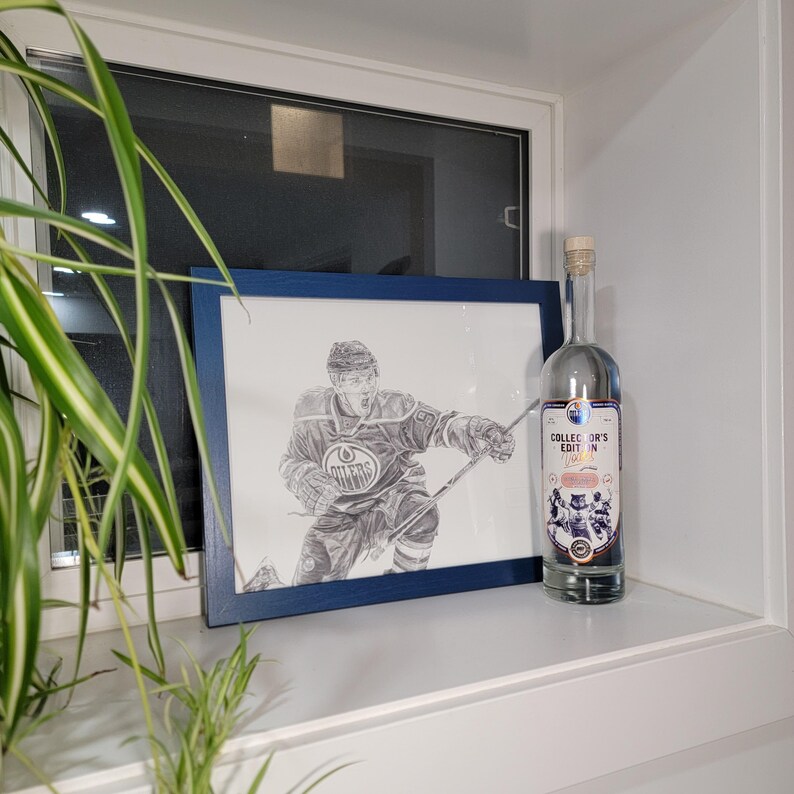 Connor Mcdavid Edmonton Oilers 97 Pencil Drawing of EA Sports NHL 18 ...