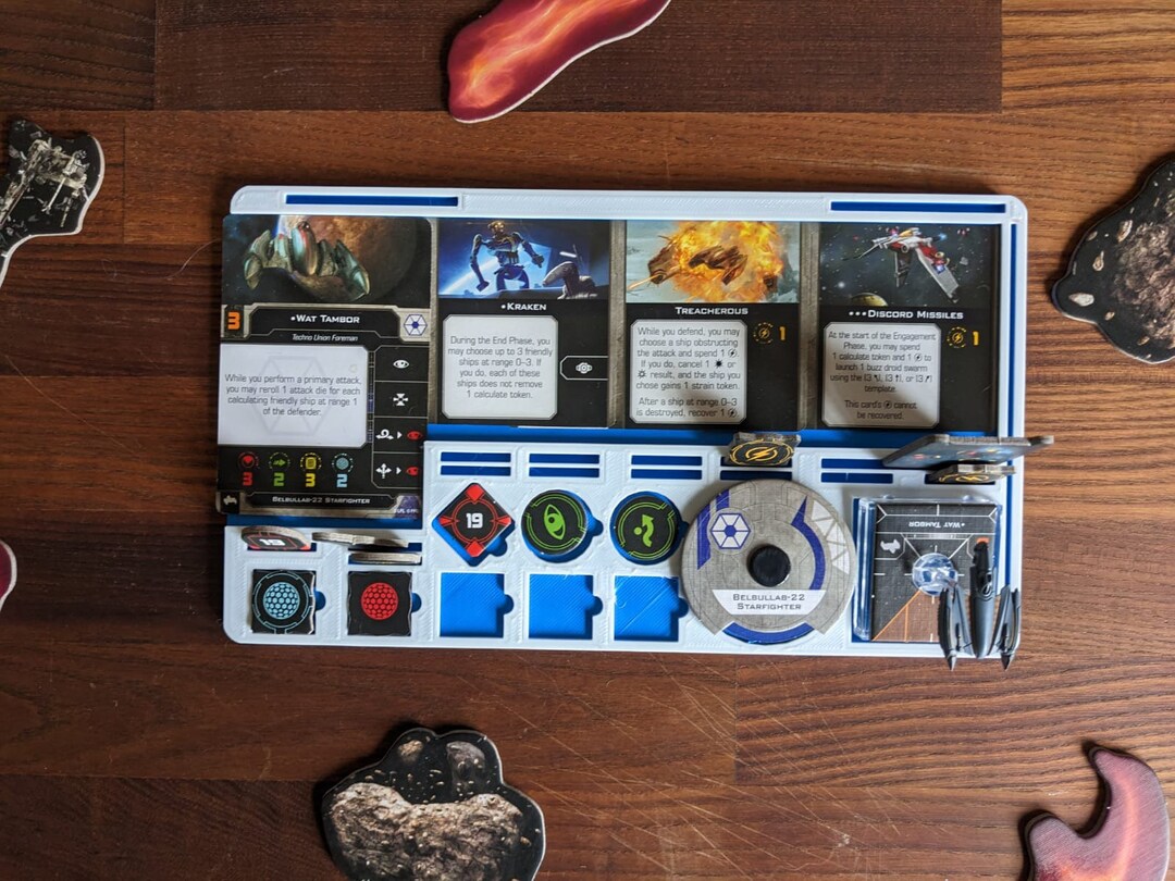 Jedi Master Tournament Card and Token Holder/ Dashboard for X-wing ...