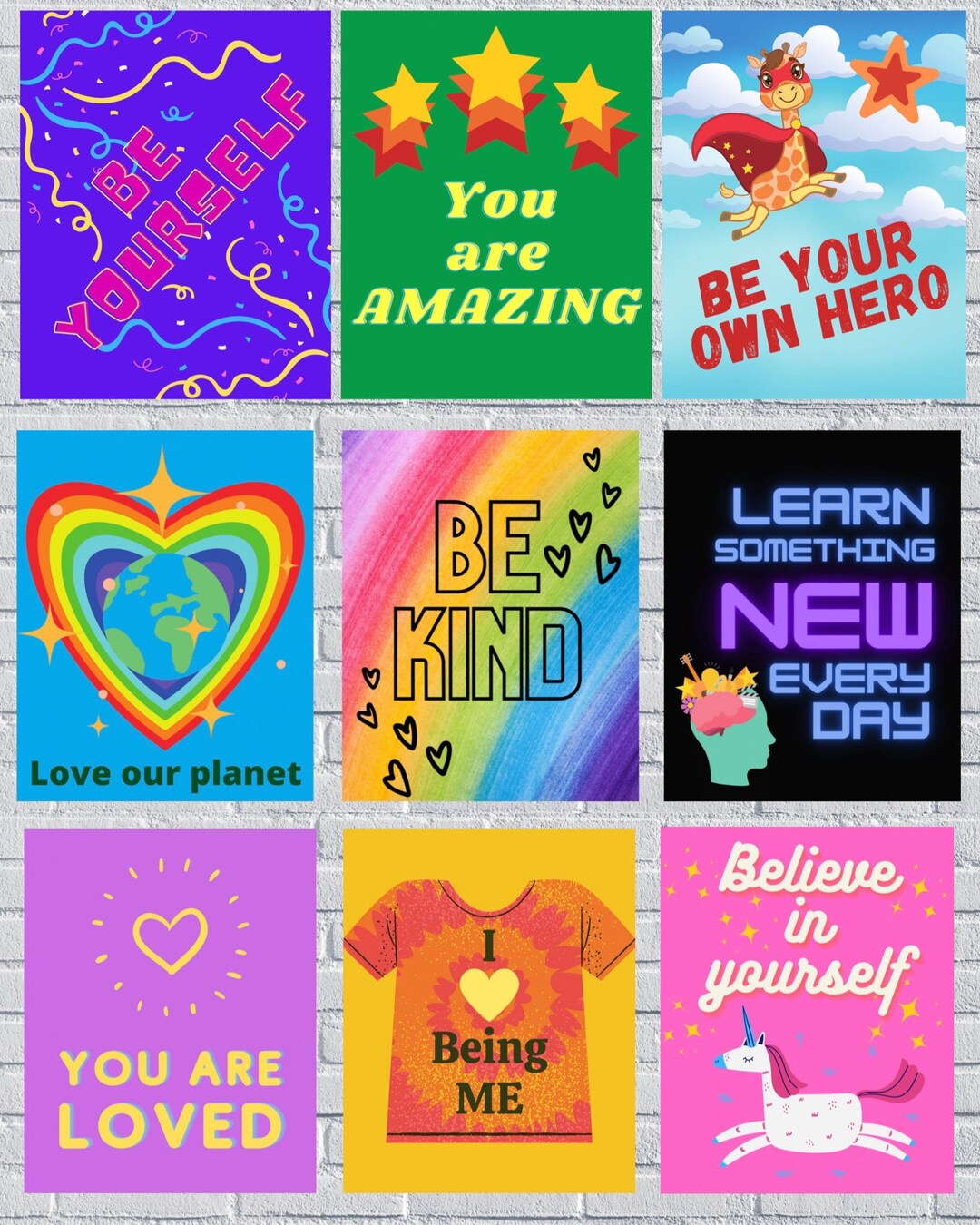 9 Printable Posters | Kids Wall Art | Inspirational | Confidence ...