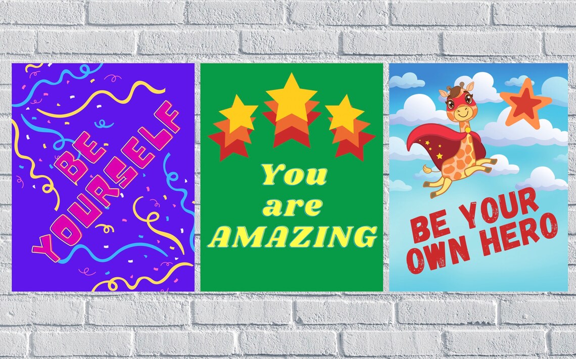 9 Printable Posters | Kids Wall Art | Inspirational | Confidence ...
