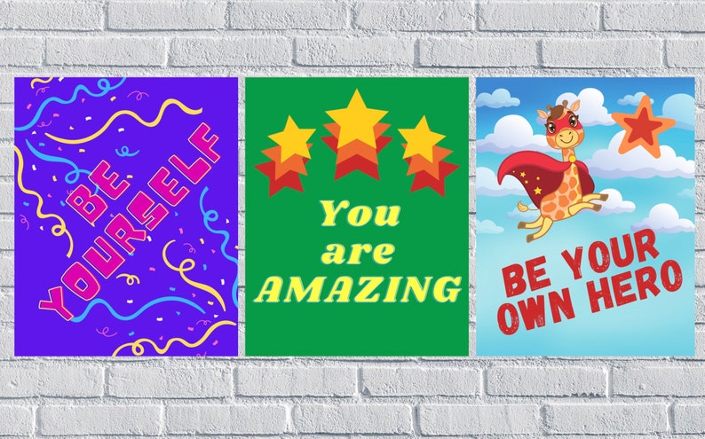 9 Printable Posters | Kids Wall Art | Inspirational | Confidence ...