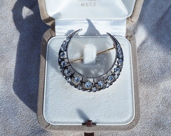 Antique Crescent Moon Gold - Etsy