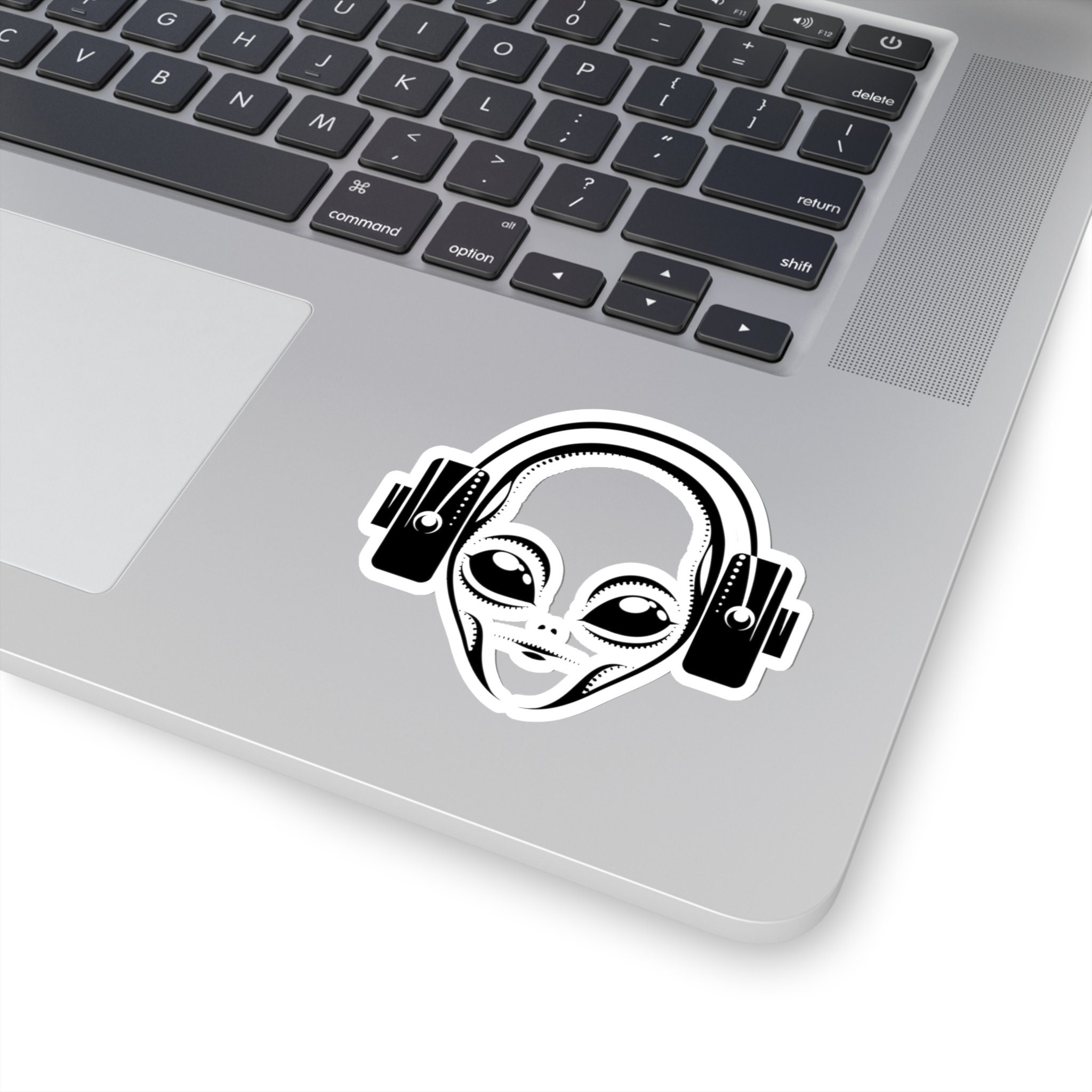 Alien With Headphones Sticker - Etsy