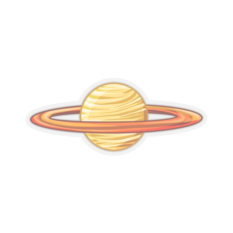 Yellow Saturn Sticker - Etsy