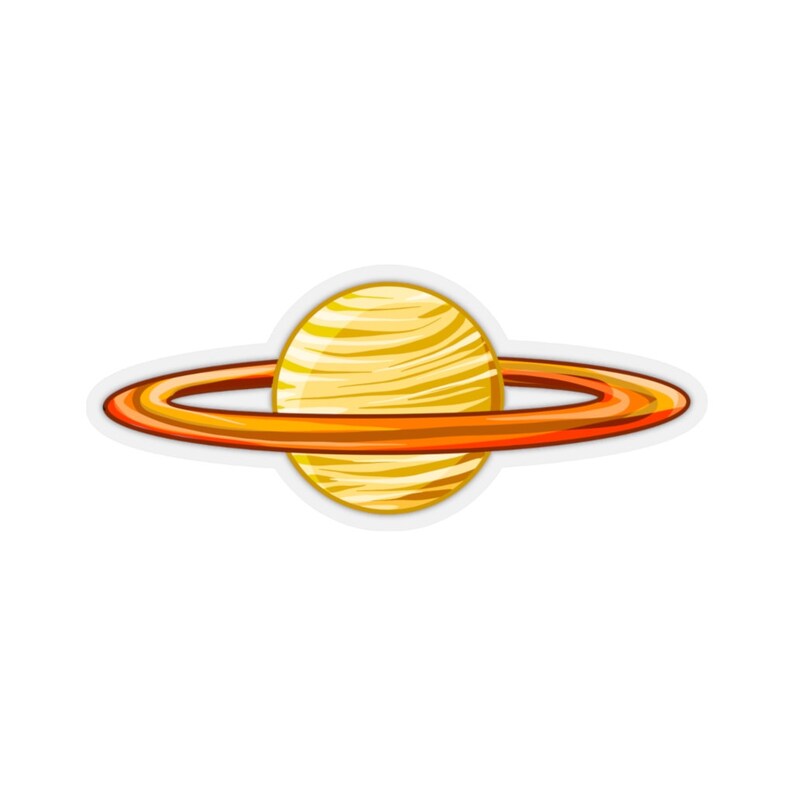 Yellow Saturn Sticker - Etsy