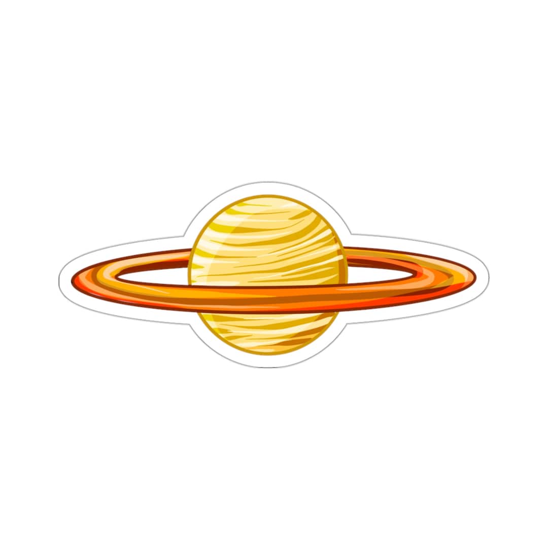 Yellow Saturn Sticker - Etsy