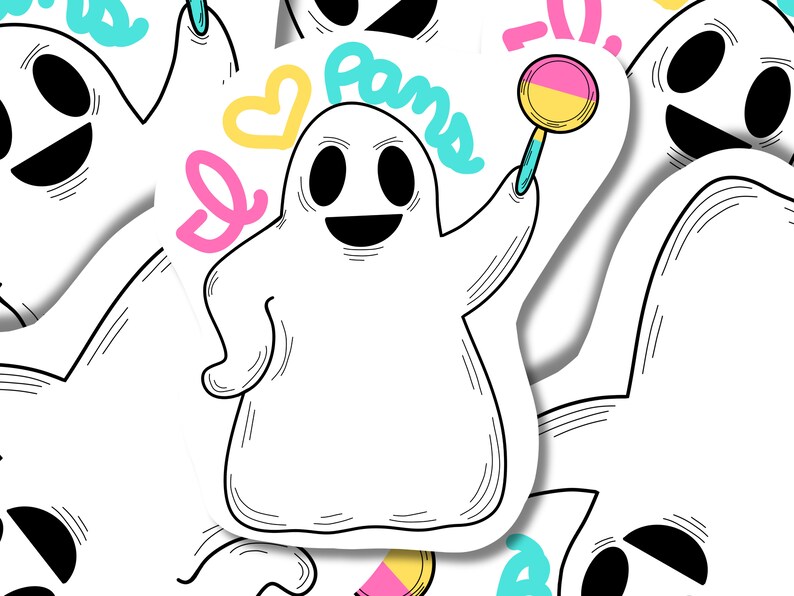 Pan Pride Flag Ghost Series Sticker - Etsy
