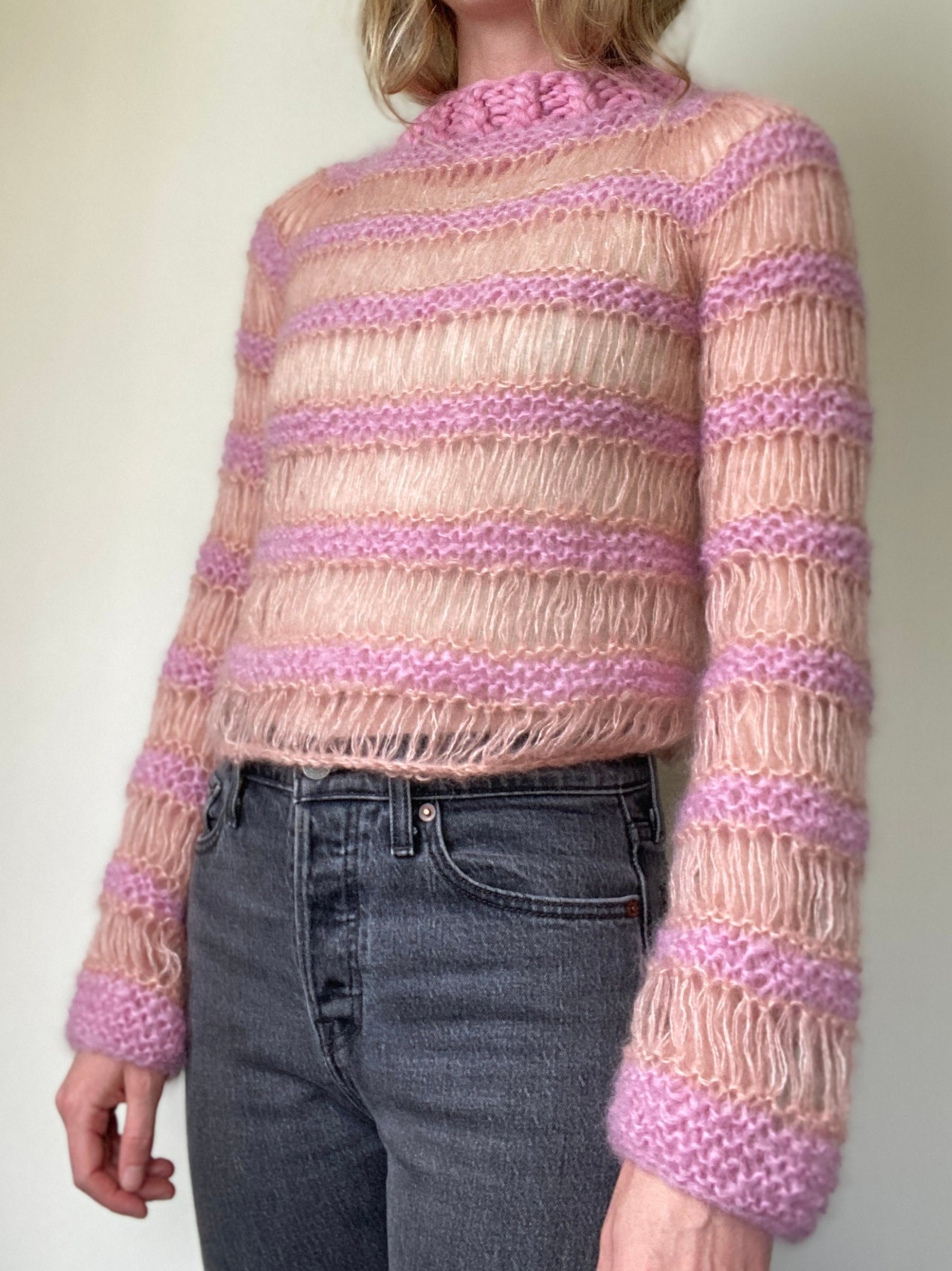 Knitting Pattern "rags to Drop Stitches Sweater" PDF Pattern [sizes XS ...