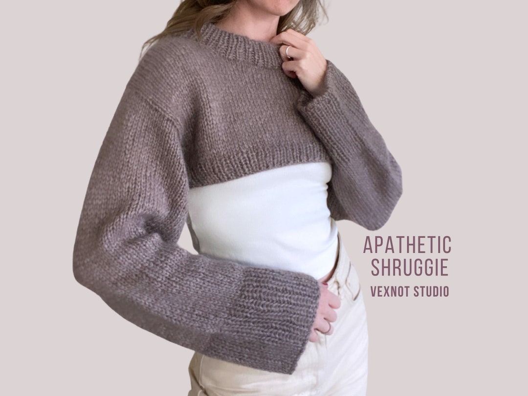 Knitting Pattern "apathetic Shruggie" PDF Pattern [sizes XS-5XL] - Etsy
