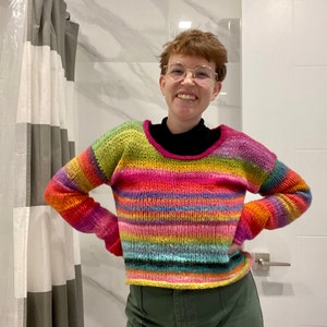 Knitting Pattern "vivid Sweater" PDF Pattern [sizes XS-5XL] - Etsy