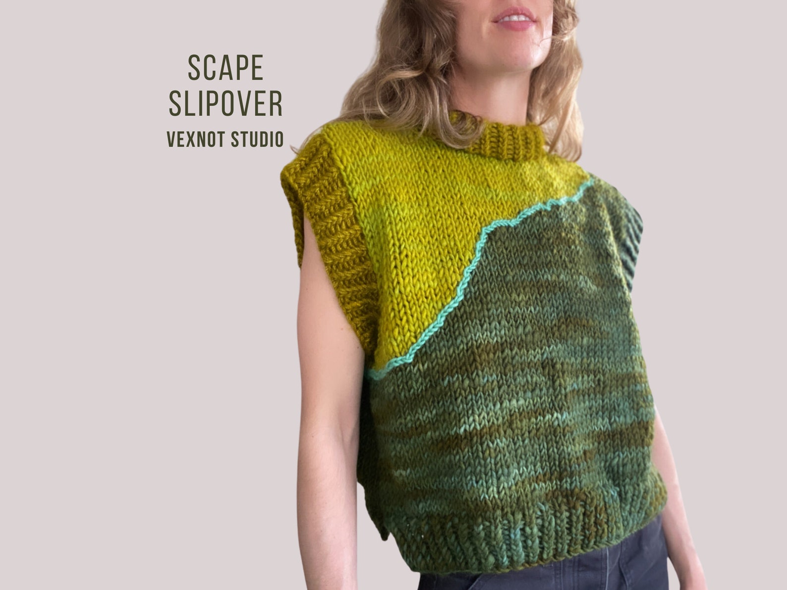 Knitting Pattern "scape Slipover" PDF Pattern [sizes 2XS-5XL] - Etsy